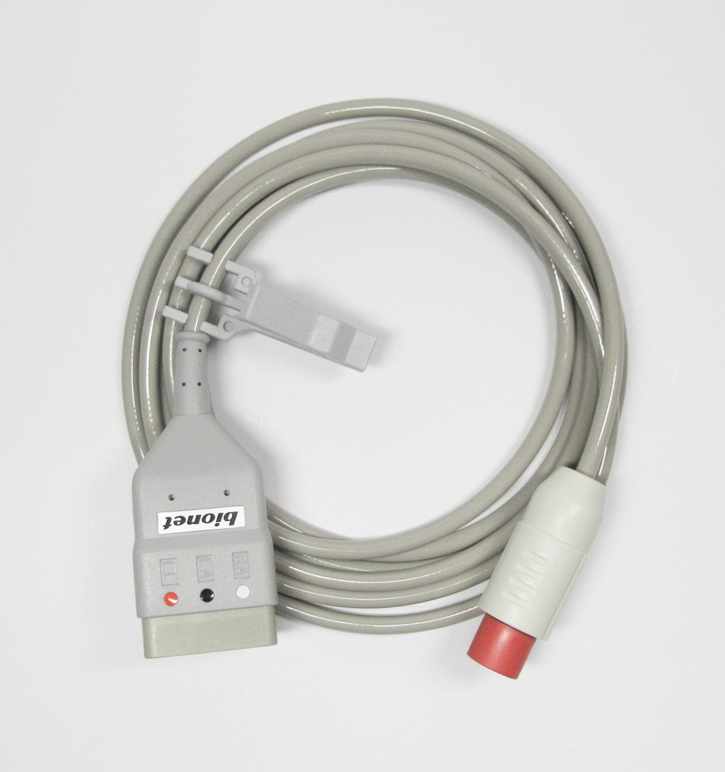 3 lead ECG extension cable - Bionet America – Bionet America, Inc.